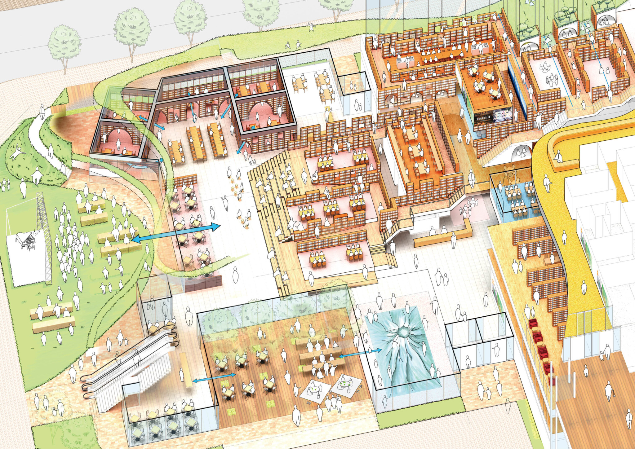 S県新県立図書館計画案 – Prefectural Library Plan | Chiaki Arai Urban ...